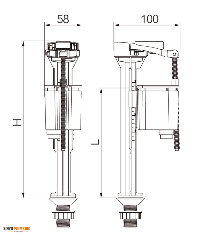 WRAS Side Fill Valve with Air Gap B3861C-B3863C - Buy AirGap Fill Valve ...